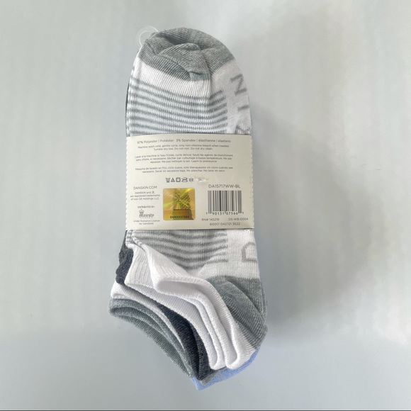 Danskin | Accessories | Danskin Womens No Show Socks White Gray Pack ...